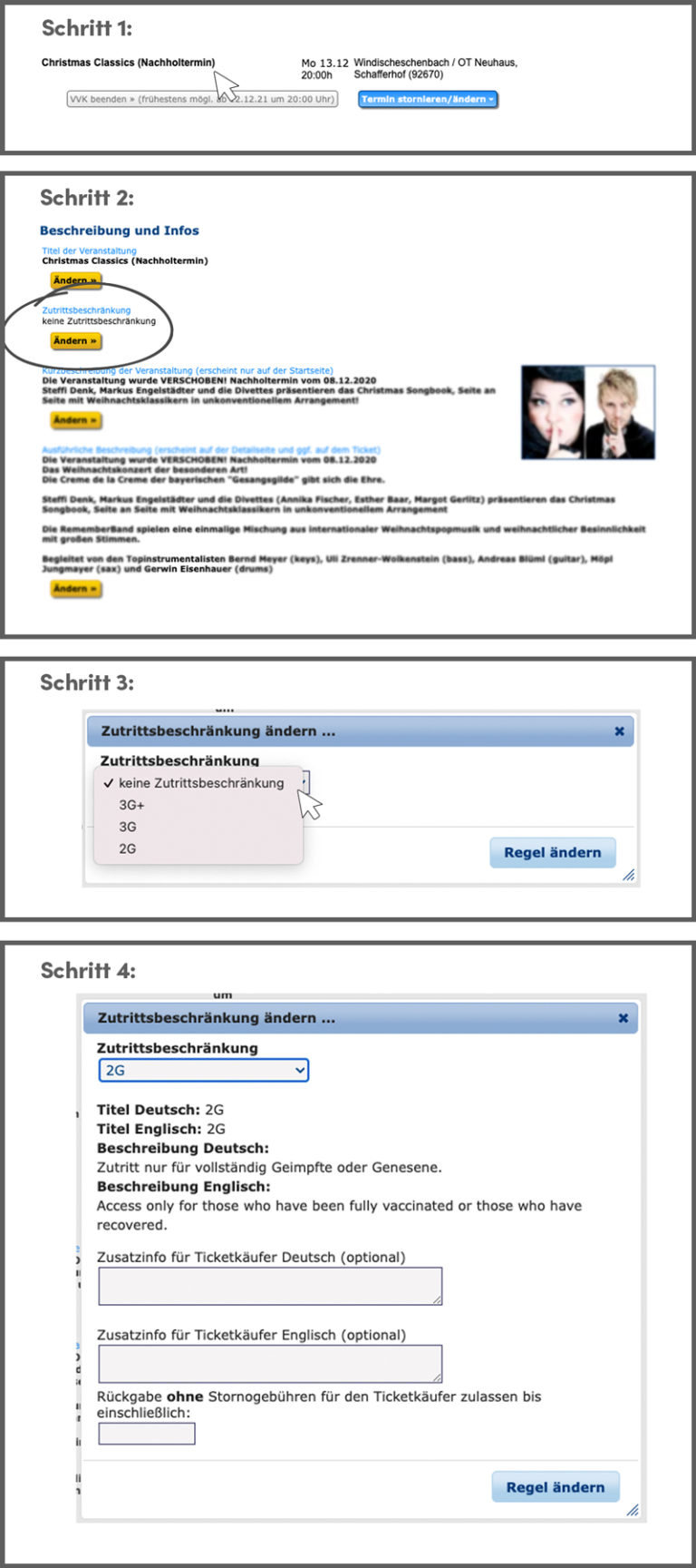 Tool für Zutrittsbeschränkungen – Klare Kommunikation für Ihr Ticketing – okticket.de Support